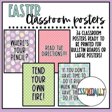 Easter Classroom Posters By Essentially Middle School Tpt