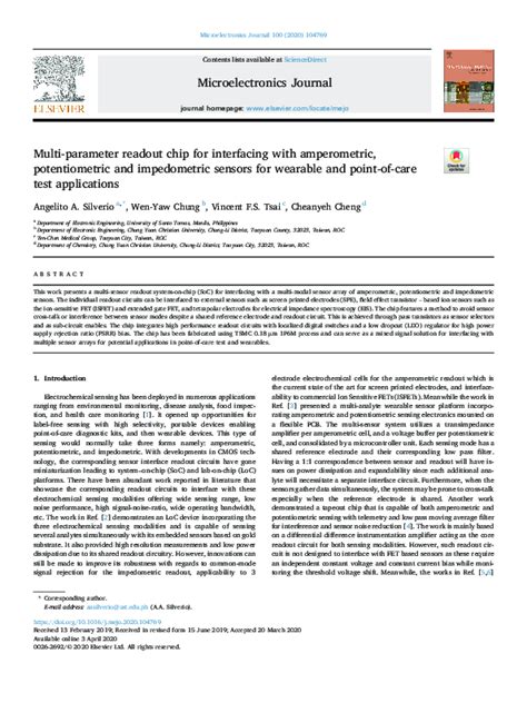 Pdf Multi Parameter Readout Chip For Interfacing With Amperometric Potentiometric And