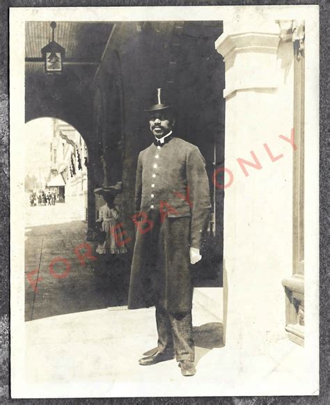 Vintage Old 1900 Occupational Photo Of Tall African American Man