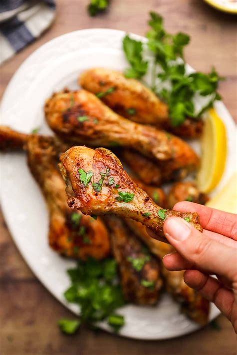 Easy Oven Baked Chicken Drumsticks Recipe Dinner Then Dessert