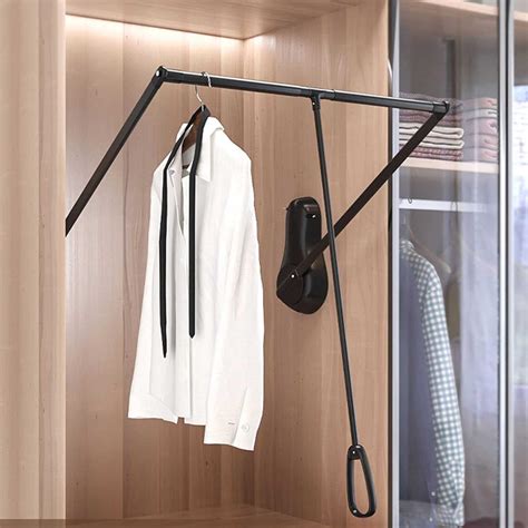 Pull Down Wardrobe Slide Rail Retractable Wardrobe Trolley Wardrobe Double Damping