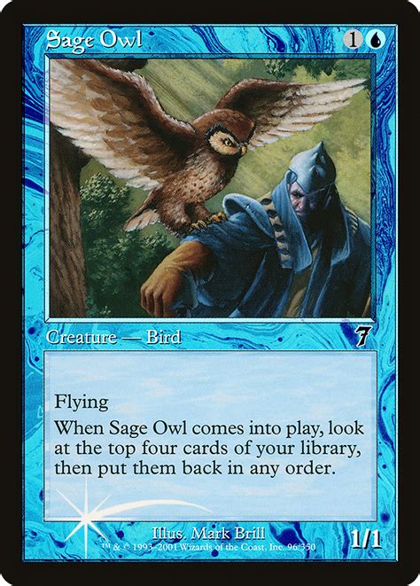 Sage Owl · Seventh Edition 7ed 96★ · Scryfall Magic The Gathering