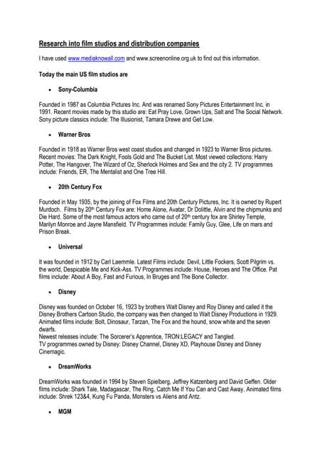 Institutional Research Pptx Media Industry Industries