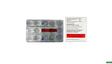 Buy Rablet 40mg 15 Tablets Online At Best Prices Wellness Forever