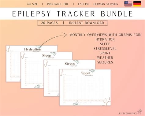 Epilepsy Tracker Epilepsy Diary Seizure Tracker Seizure Etsy
