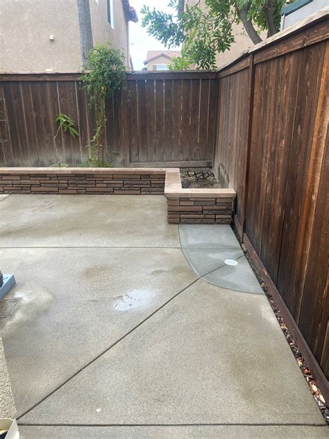 Stacked Block And Concrete