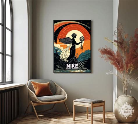 Nike Goddess Of Victory Fine Art Print Greek Mythology Poster Etsy
