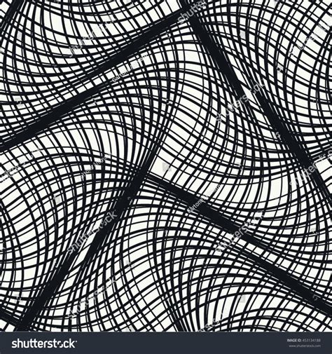 Linear Grid Pattern Wave Seamless Vector Stock Vector Royalty Free Shutterstock