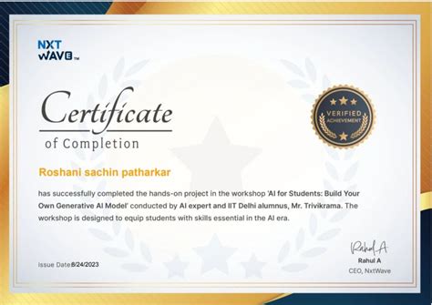 Roshani Patharkar On Linkedin Generativeal Alworkshop Learning