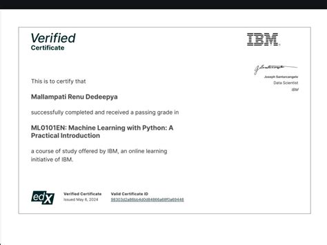 renu dedeepya mallampati on linkedin machinelearning python edx ibm machinelearningwithpython…