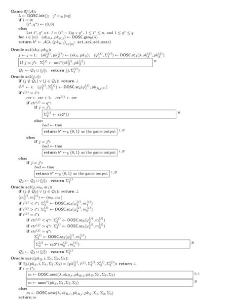Game Sequence For Proving 3nq‐dm‐ind‐icca Security Of Dosc Codes In