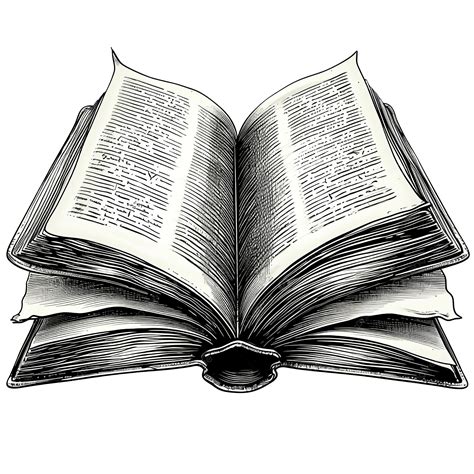 Livre Ouvert Clipart Noir Et Blanc