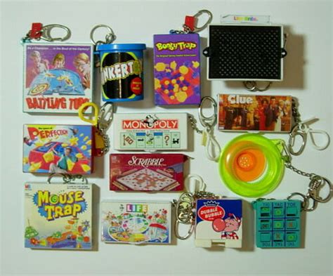 Board Game Toy Keychain Lot Hasbro Basic Fun Key Chain As Is Most Are