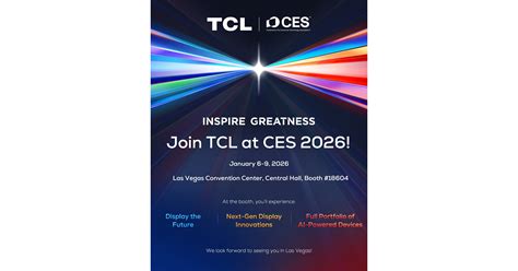Tcl To Display The Future With Advanced Visual Innovations And Ai