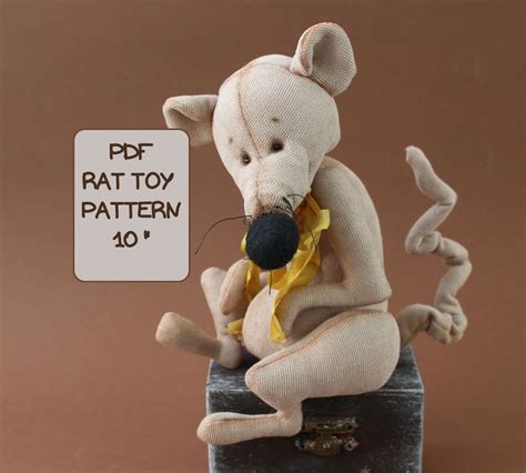 Rat Sewing Pattern Pdf Ratberry Toys Plushie Pattern Creepy Cute Plush Mouse To Sewing Etsy