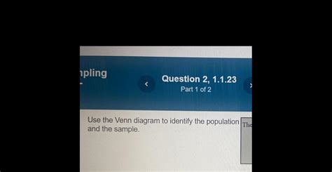 [answered] pling question 2 1 1 23 part 1 of 2 use the venn diagram to
