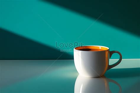 빛과 그림자가 인터레이스된 커피 컵 사진 무료 다운로드 Lovepik