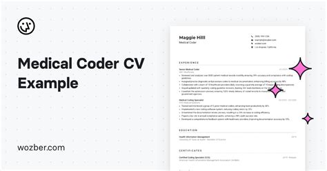 Medical Coder CV Example