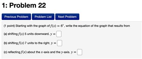 solved 1 problem 19 previous problem problem list next