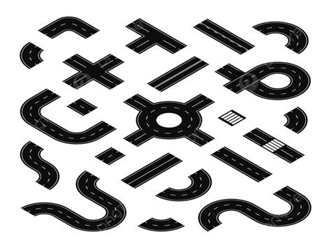 Road Map Street Vector Png Images Isometric Roads Road Street Map