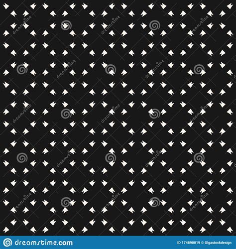 Subtle Vector Seamless Pattern With Small Shapes Crosses Grid Black
