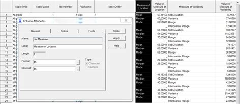 Extracting Basic Measures From Proc Univariate And Reordering Them