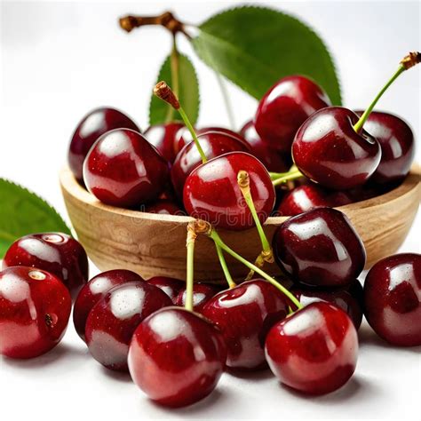 Cherry Fruit Still Life Minimalist Avatar Images On White Backgrounds Stock Illustration