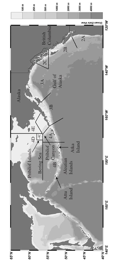 Map Of North Pacifi C Ocean Bering Sea And International Pacifi C