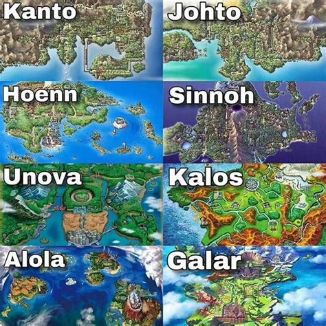 Pokemon Regions Pokemon Regions Pokemon Pokémon Heroes