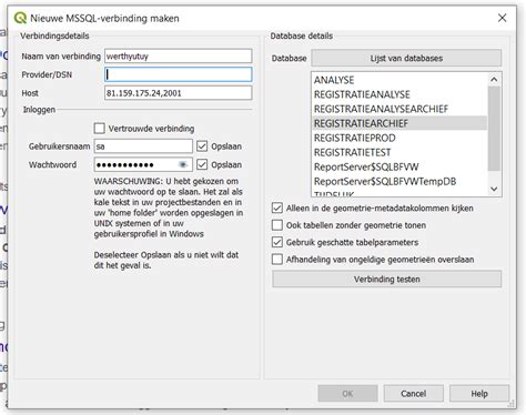 sql server qgis 3 14 can not make mssql connection ok button grey out