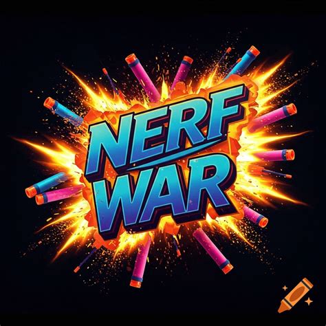 Logo Graphic For Nerf War With Text Sparks And Darts On Craiyon