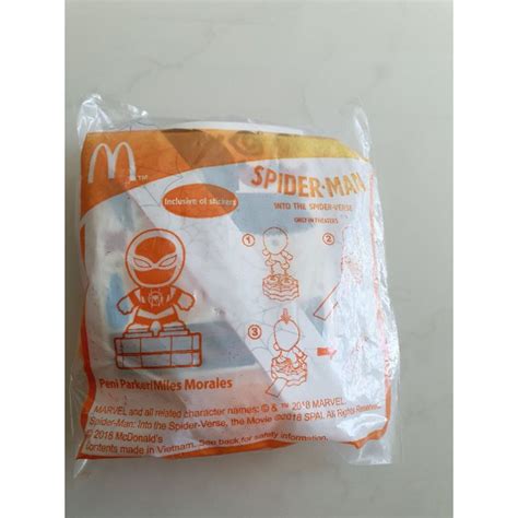 Mcdonalds Happy Meal Marvel Spiderman Into The Spider Verse Shopee