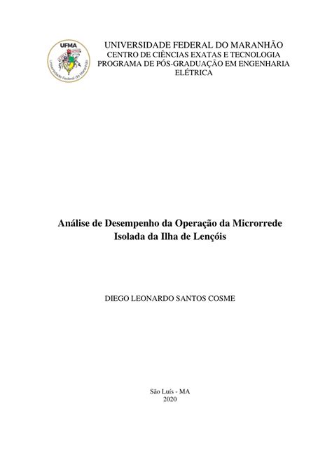 Pdf Universidade Federal Do MaranhÃo Centro De CiÊncias Exatas E