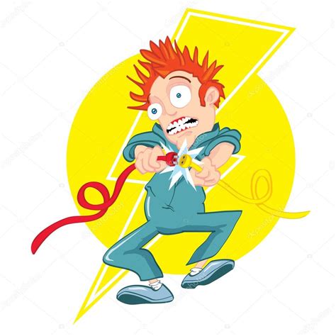 Electric Shocked Man Clipart