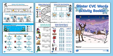 Winter Cvc Words Activity Booklet Twinkl Teacher Made