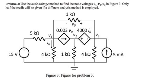 solved problem 3 use the node voltage method to find the