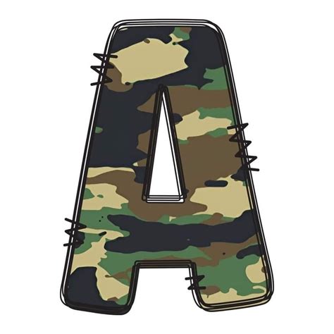 Best 13 Camo Doodle Alphabet Letters Png Bundle Sublimation Designs