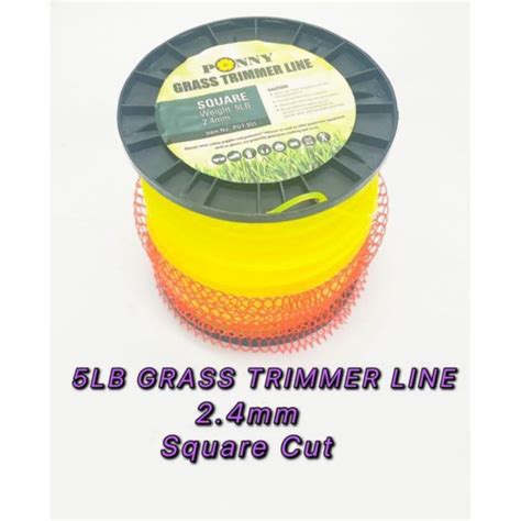 5lb X 2 4mm Yellow Nylon Grass Trimmer Line Tali Mesin Rumput Brush Cutter Cutting String