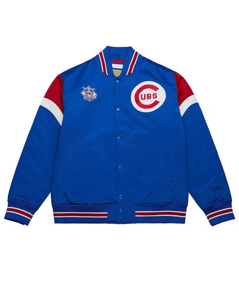 Royal Full Snap Chicago Cubs Heavyweight Satin Jacket