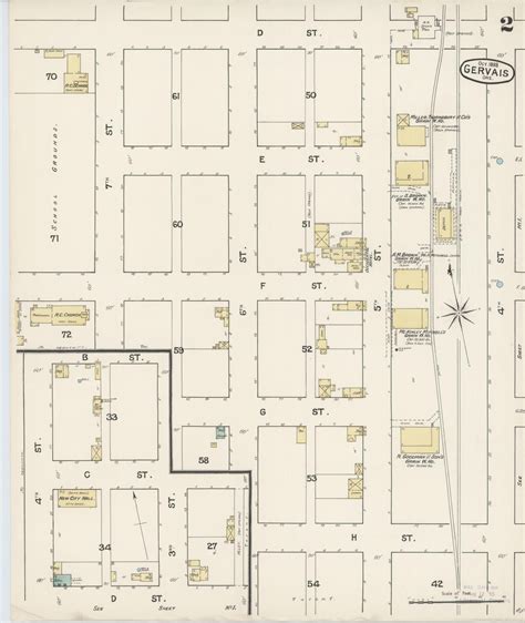 Sanborn Fire Insurance Map From Gervais Marion County Oregon 1888