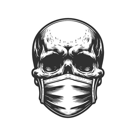 Premium Vector Skull In The Medical Mask
