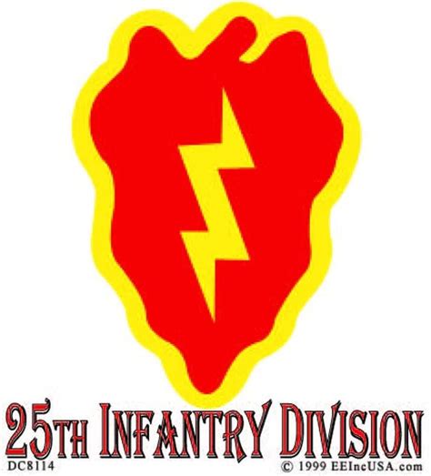 Army 25th Infantry Division Logo Sticker Decal Veteran Vets Military