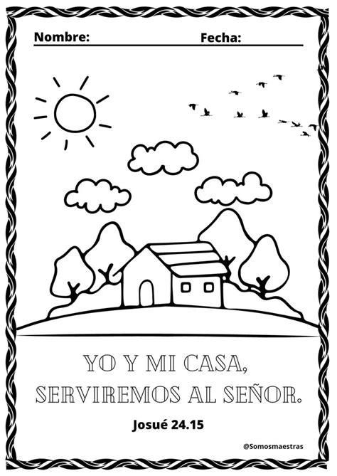 Josué 2415 Página Para Colorear Yo Y Mi Casa Serviremos Al Señor