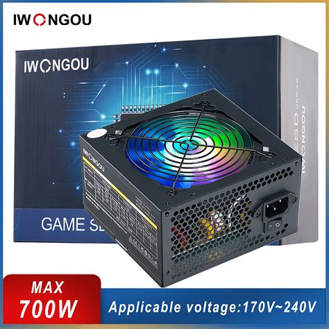 Iwongou 600w Voeding Voor Pc Gaming 24pin 12v Atx Vicedeal