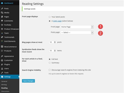 Static Front Page Rt Theme Documents