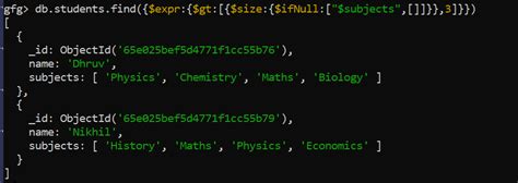 how to query for documents where array size is greater than 1 in