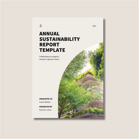 Sustainability Report Template Sustainability Award