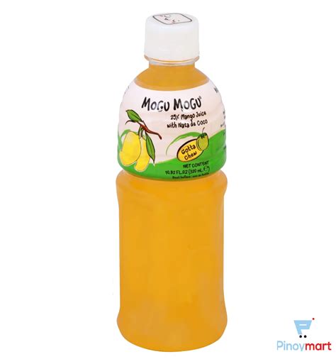Mogu Mogu Mango Flavored Drink With Nata De Coco 350ml Pinoymart