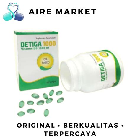 Jual Detiga 1000 Soft Capsule Vitamin D3 1000 Iu Kapsul Lunak Novell