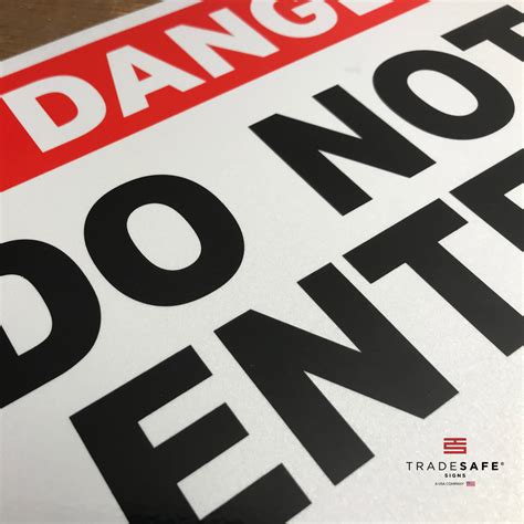 Danger Do Not Enter Sign Aluminum Exit Sign Tradesafe